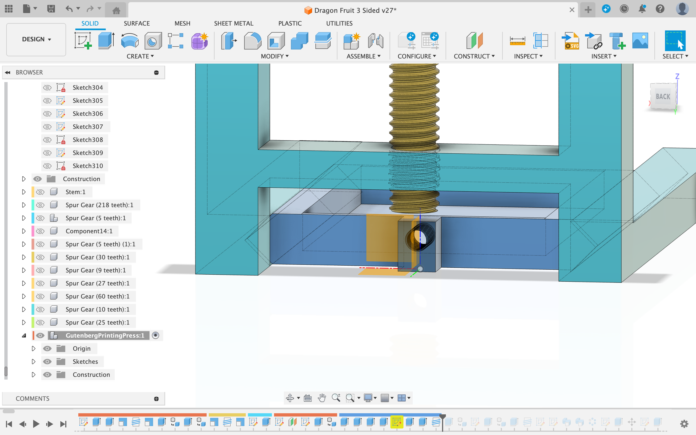 Gutenberg Printing Press Printed on a 3D Printer : 40 Steps (with ...
