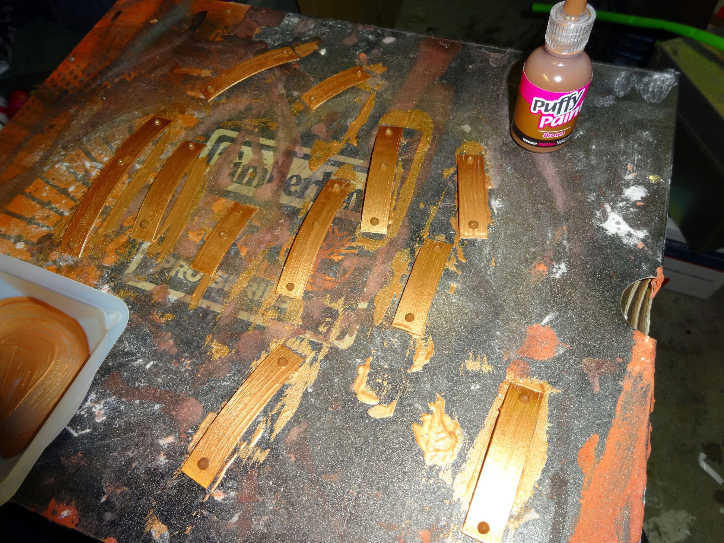 Fake Rivets, Plates and Metal From Paper and Paint : 6 Steps (with ...