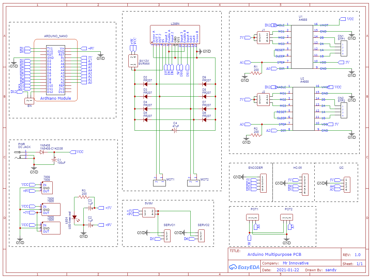All in One Multipurpose PCB for Arduino Projects : 4 Steps - Instructables