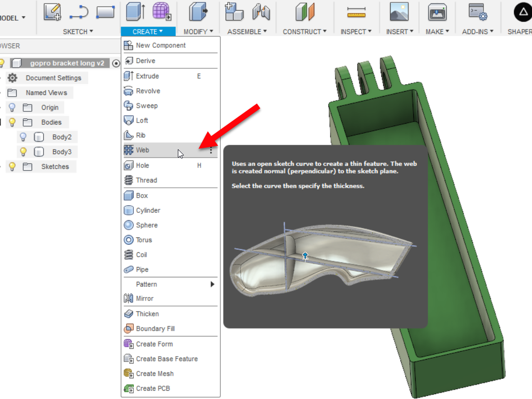 How to Use the Web Tool in Fusion 360 : 5 Steps - Instructables