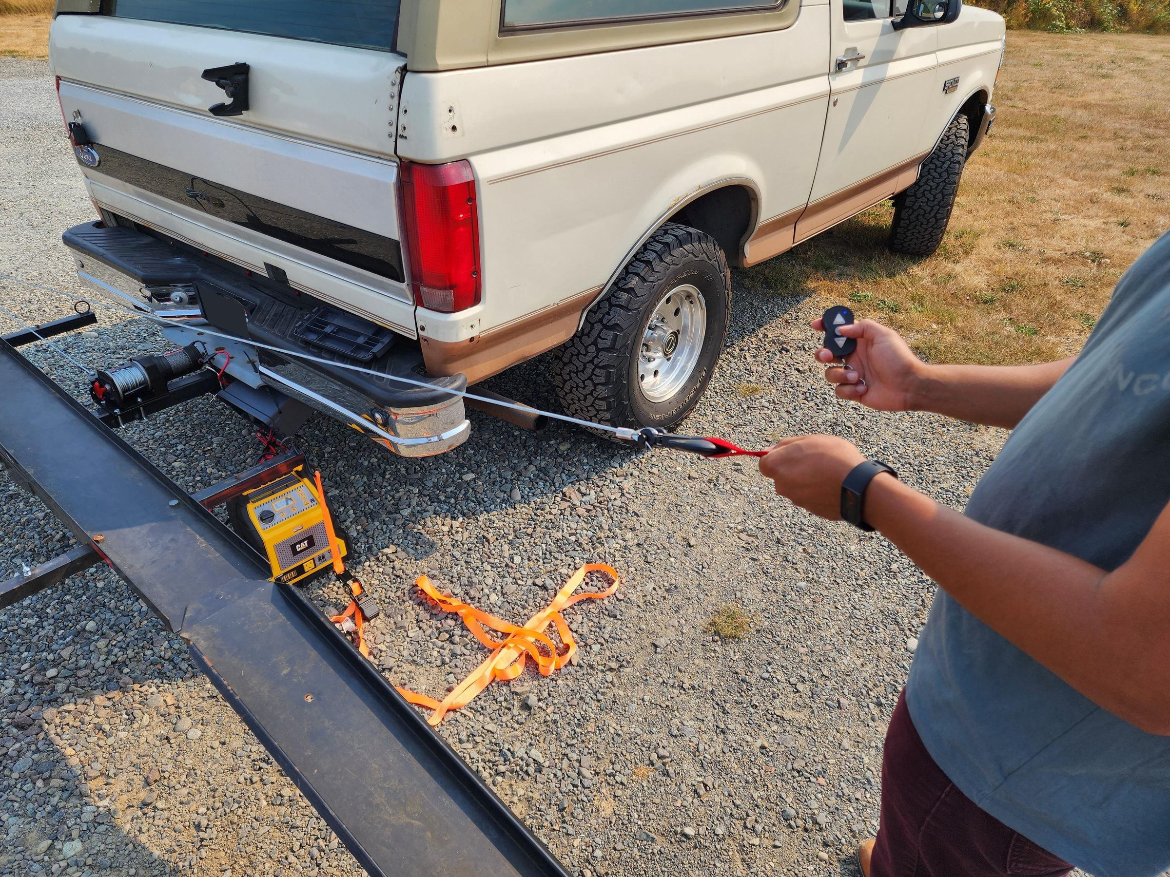 DIY Winch Assisted Motorcycle Hitch Carrier (No-Weld) : 6 Steps (with ...