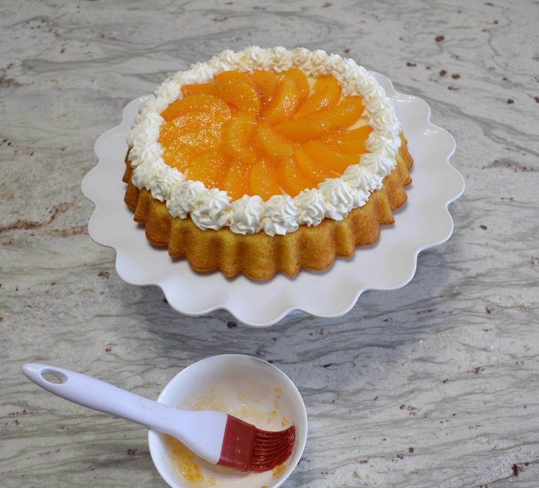 Peaches and Mascarpone Cream Tiara Cake : 6 Steps (with Pictures ...