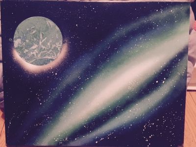 Outer Space Spray Paint Art