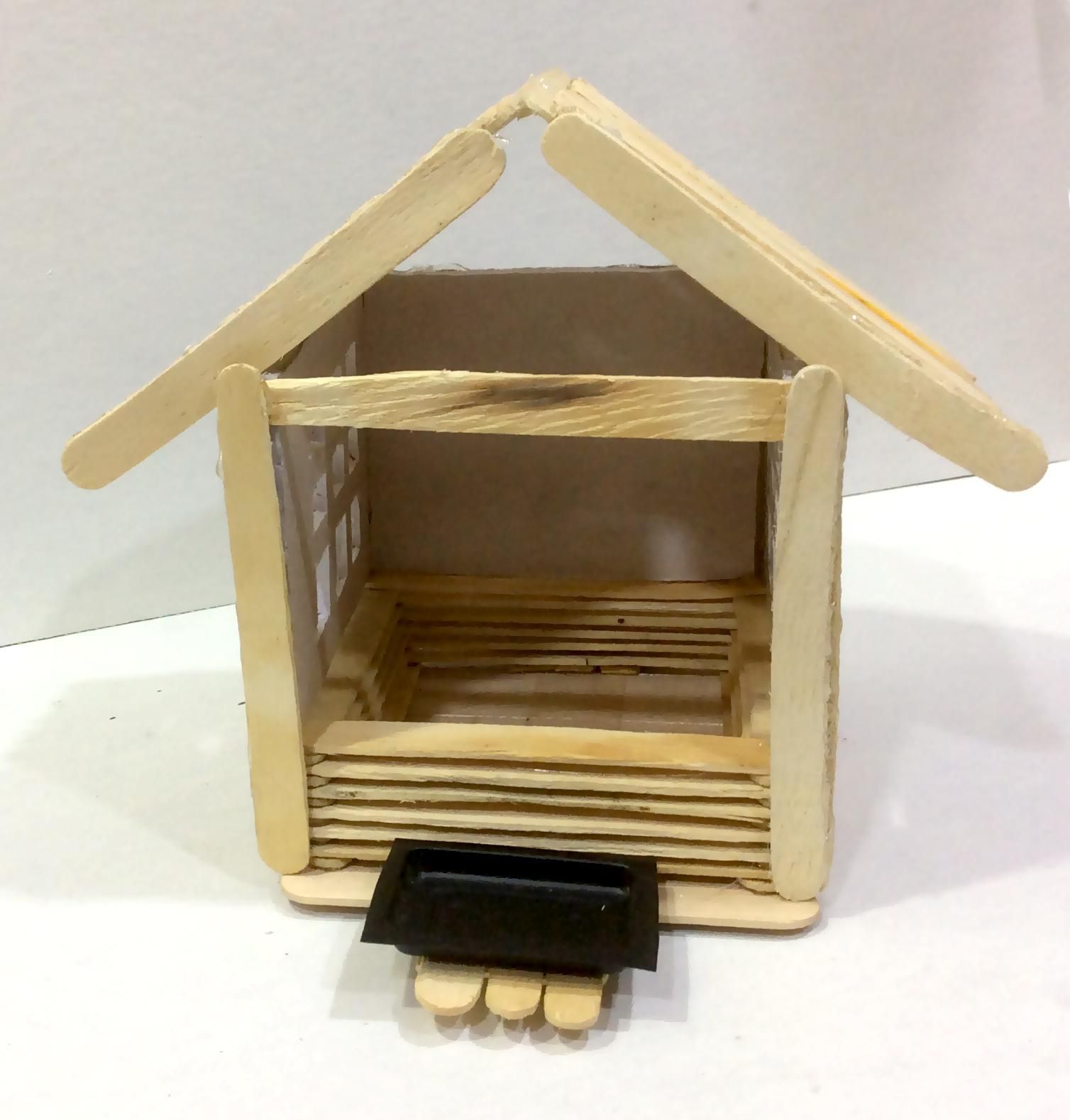 DIY Popsicle Stick BirdHouse : 3 Steps - Instructables