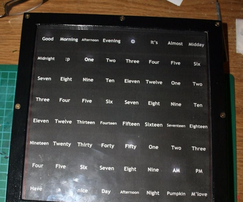 Diy Arduino Word Clock Project 4 Steps With Pictures Instructables