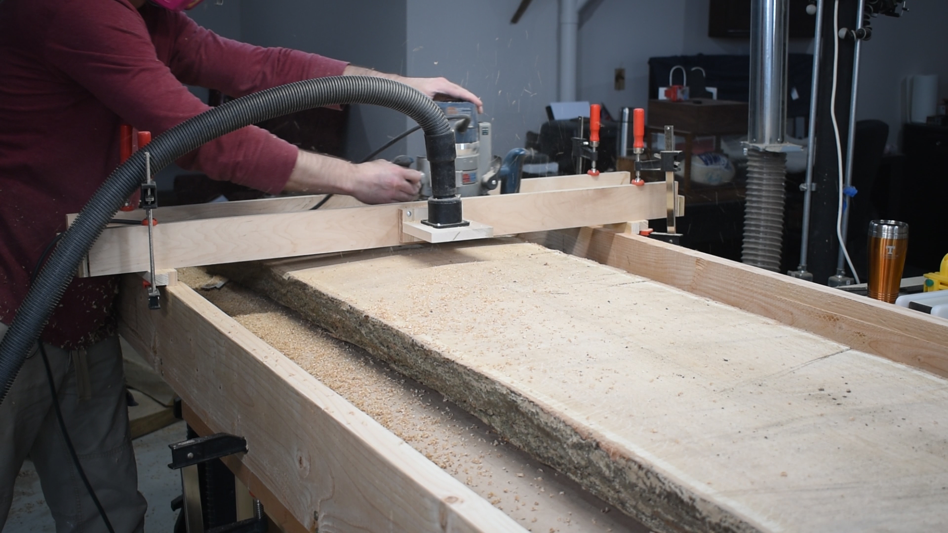 Flattening a Chainsaw Milled Slab : 9 Steps (with Pictures) - Instructables