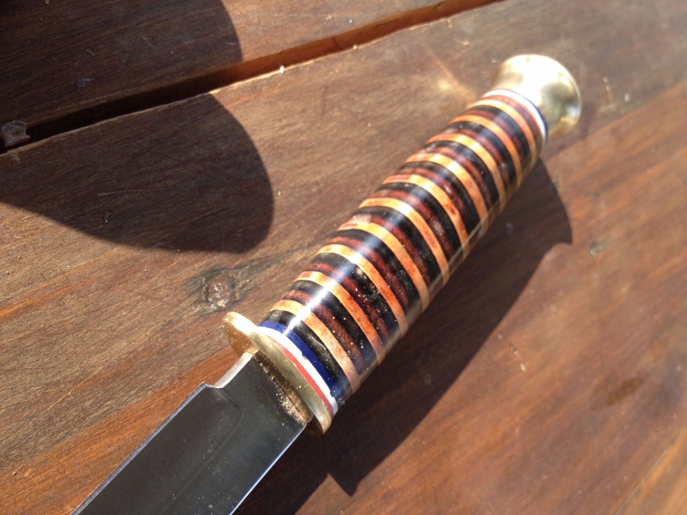 DIY Stacked Leather Handle Bowie Knife : 5 Steps (with Pictures ...