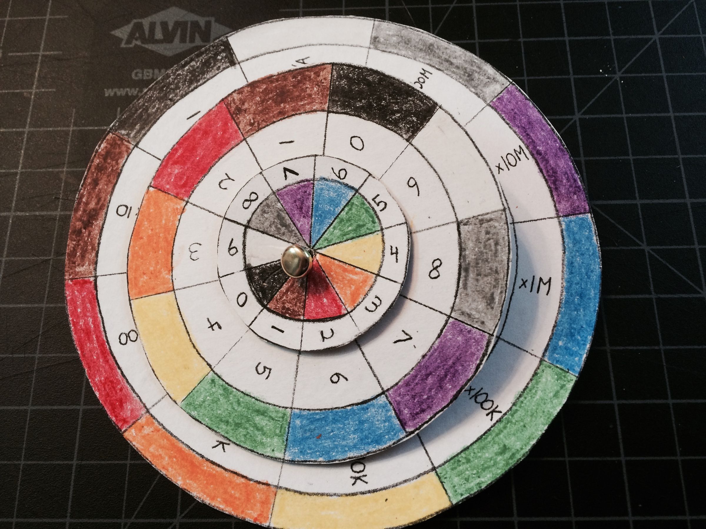 Resistor Color Wheel Tool : 5 Steps (with Pictures) - Instructables