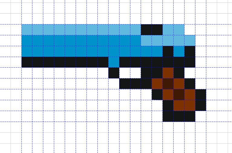 Minecraft Pixel Art Guns