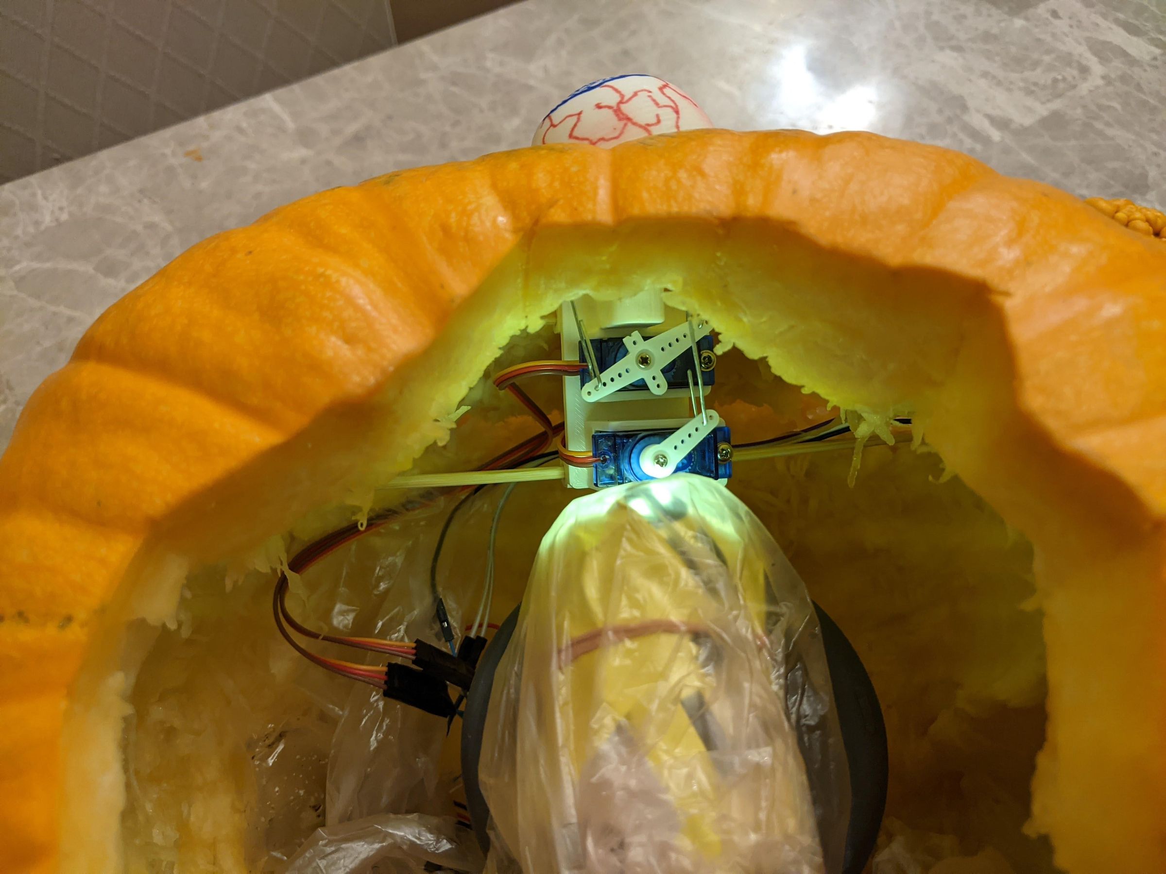 Halloween Pumpkin With a Moving Animatronic Eye | This Pumpkin Can Roll ...