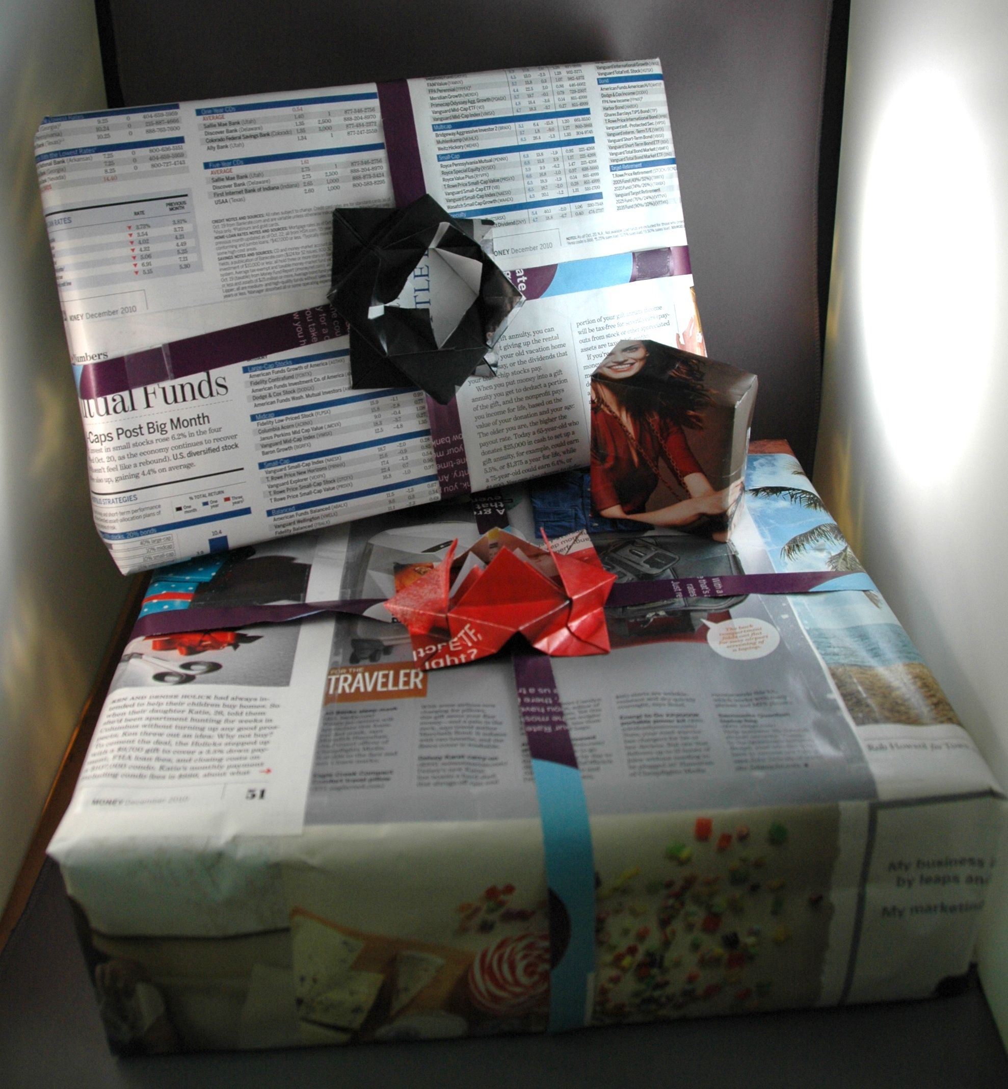No-Cost Magazine Gift Wrap, Origami Box & Bow : 5 Steps (with Pictures ...