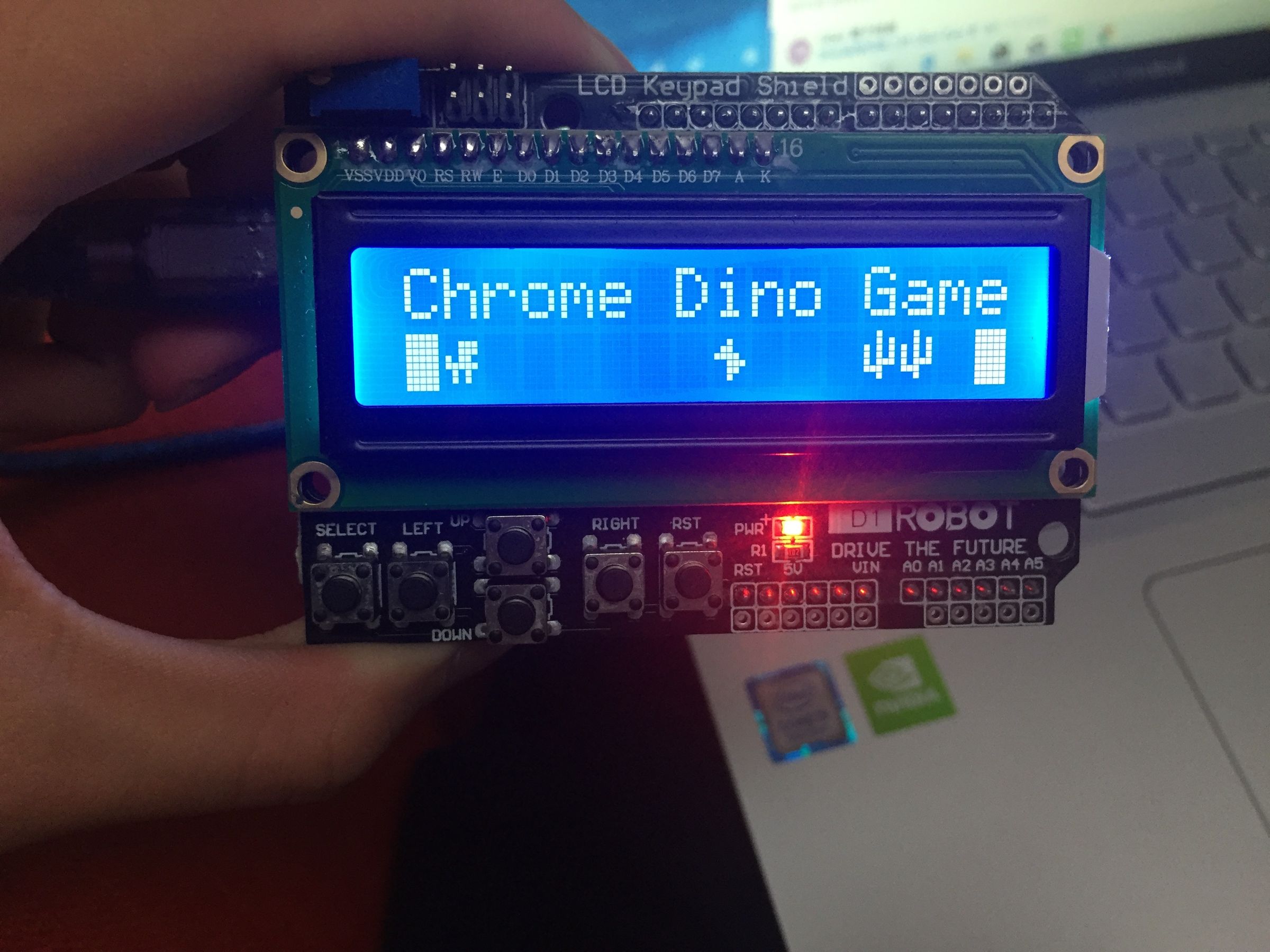 The Chrom Dino Game on LCD Shield - Instructables