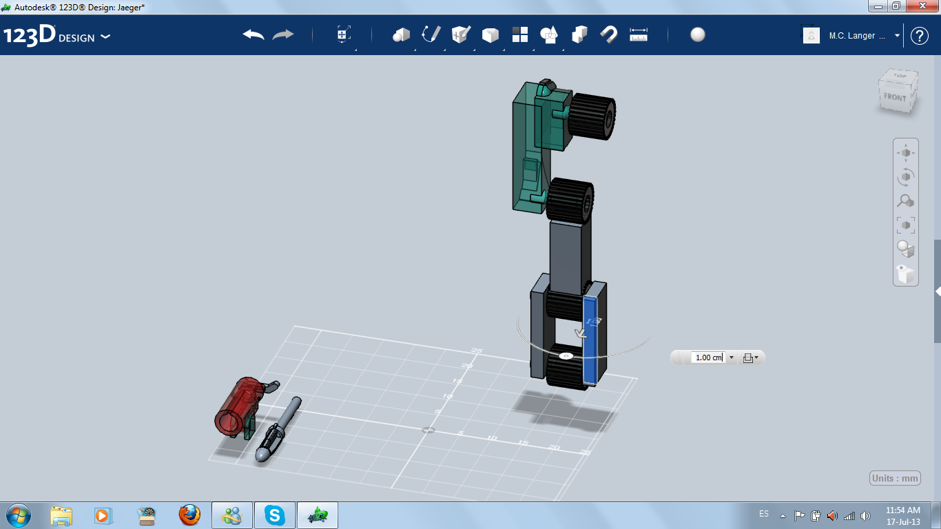 123D Design Fully Articulated Battle Robot Action Figure : 14 Steps ...