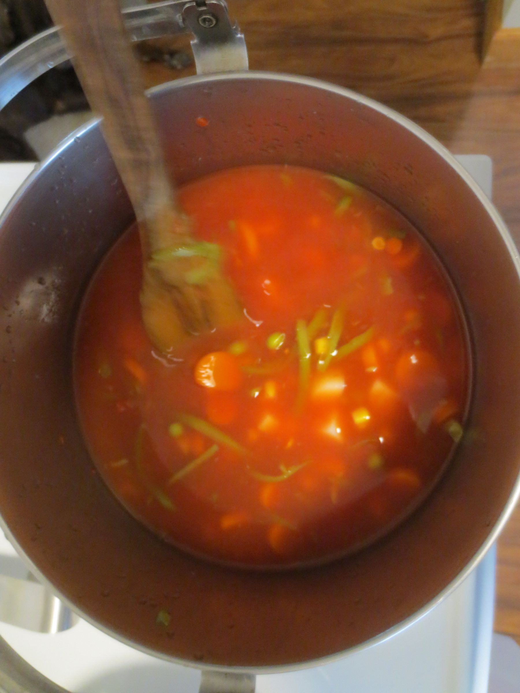 Easy Vegetable Soup Using Only Canned Vegtables and Seasoning : 3 Steps ...