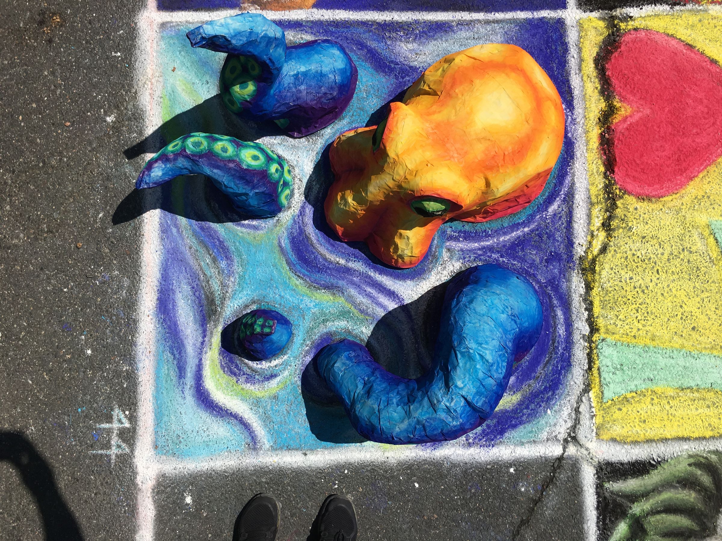 3D Octopus Sculpture Chalk Art : 3 Steps (with Pictures) - Instructables