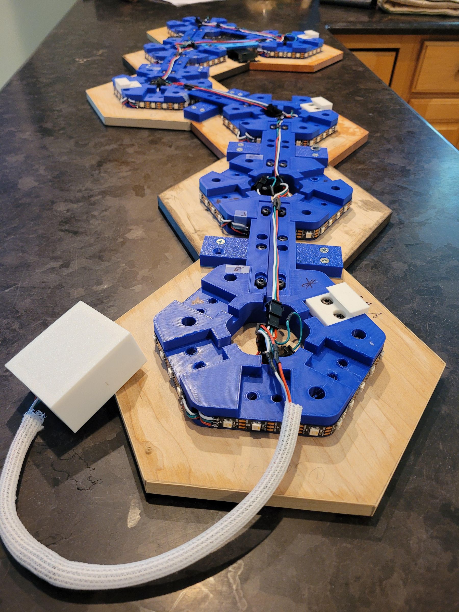 Wooden Hexagon Backlit Panels W/Animated LED Strips : 6 Steps (with ...