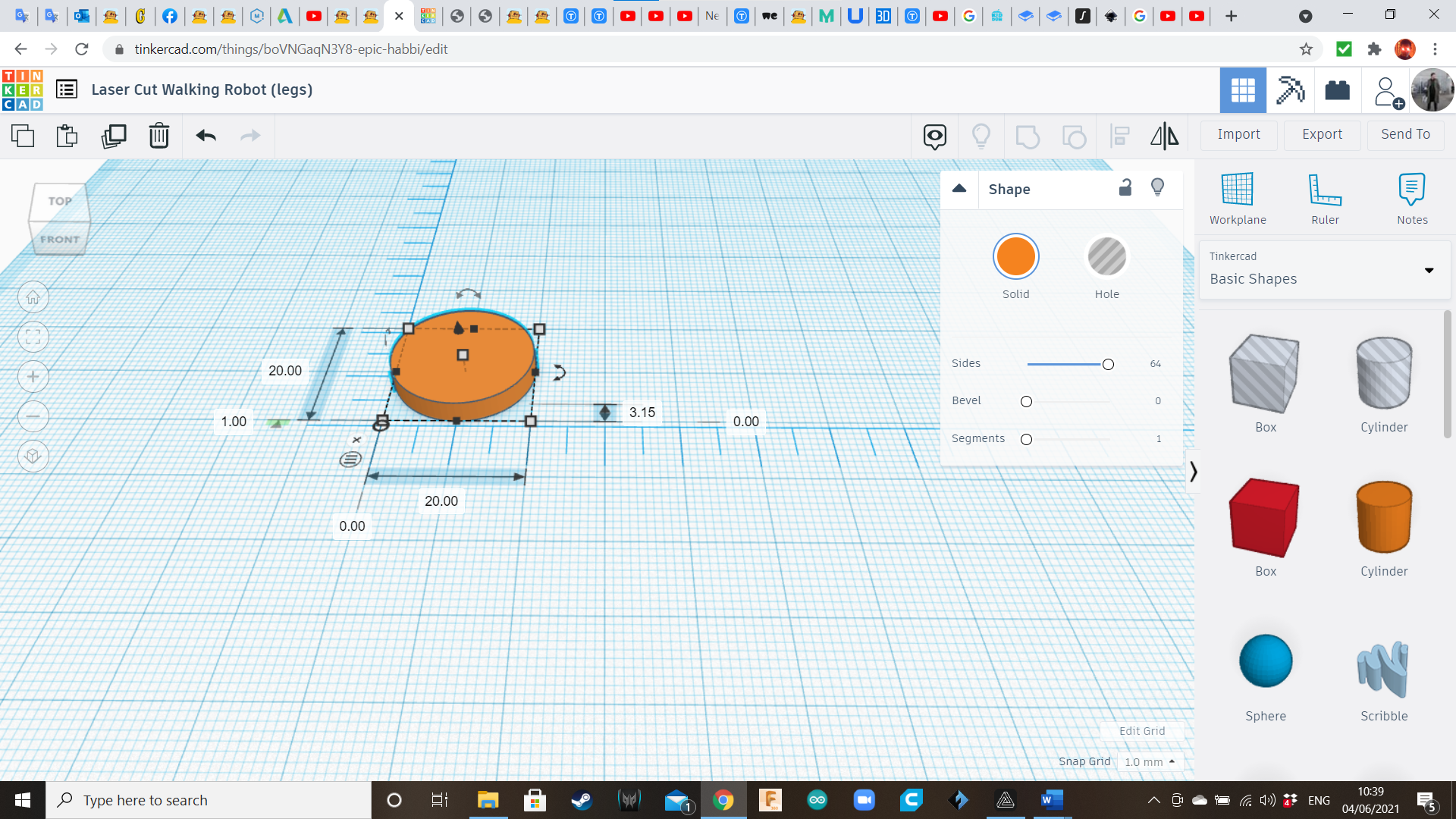 Tinkercad Robotics for School: Laser-cut Walking Machine! : 27 Steps ...