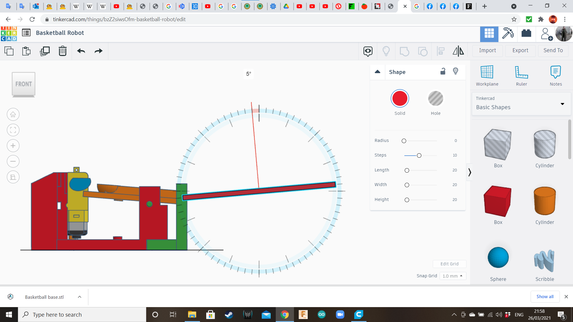 Tinkercad Robotics for School: Basketball Machine! : 16 Steps (with ...