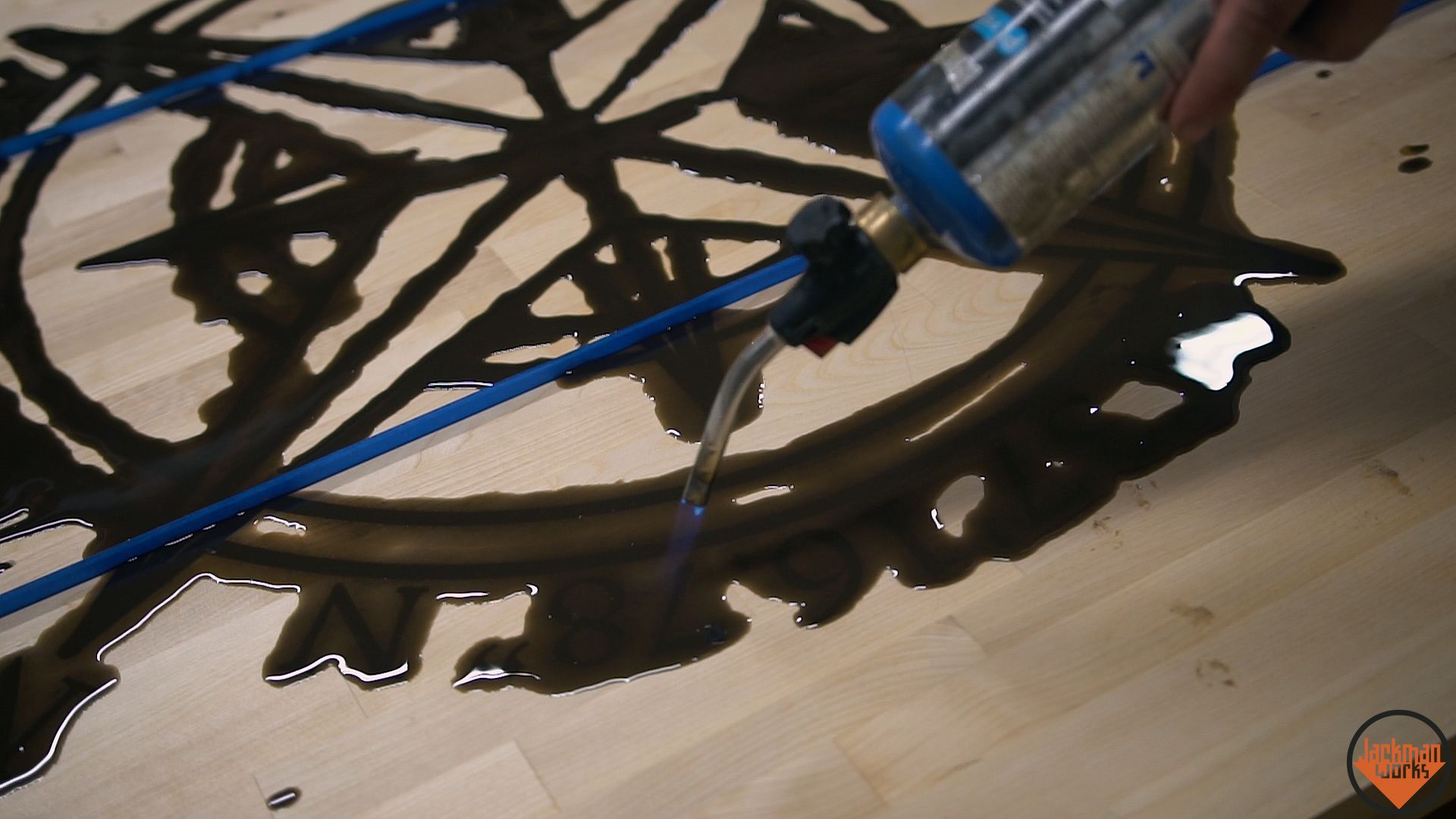Epoxy Inlay and Rustic Compass Butcher Block Countertops : 18 Steps ...