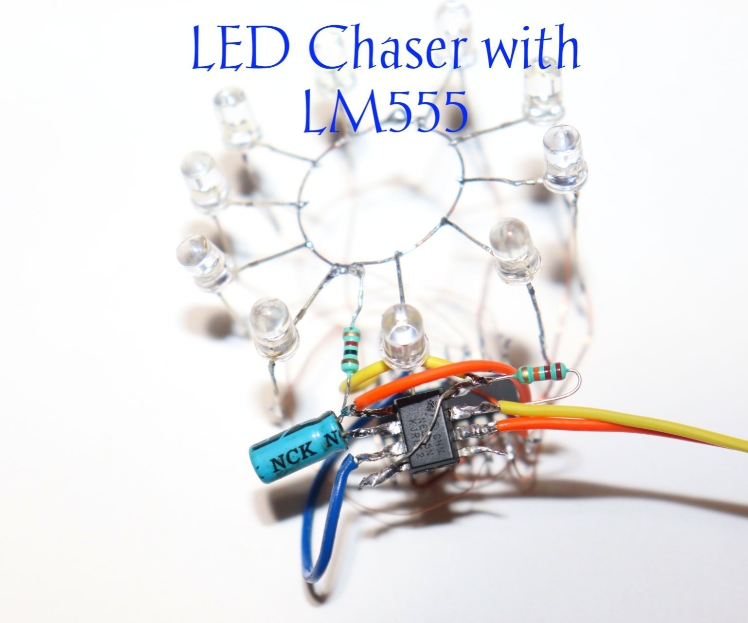 How to Make LED Chaser Using 4017 and LM555 IC : 11 Steps - Instructables