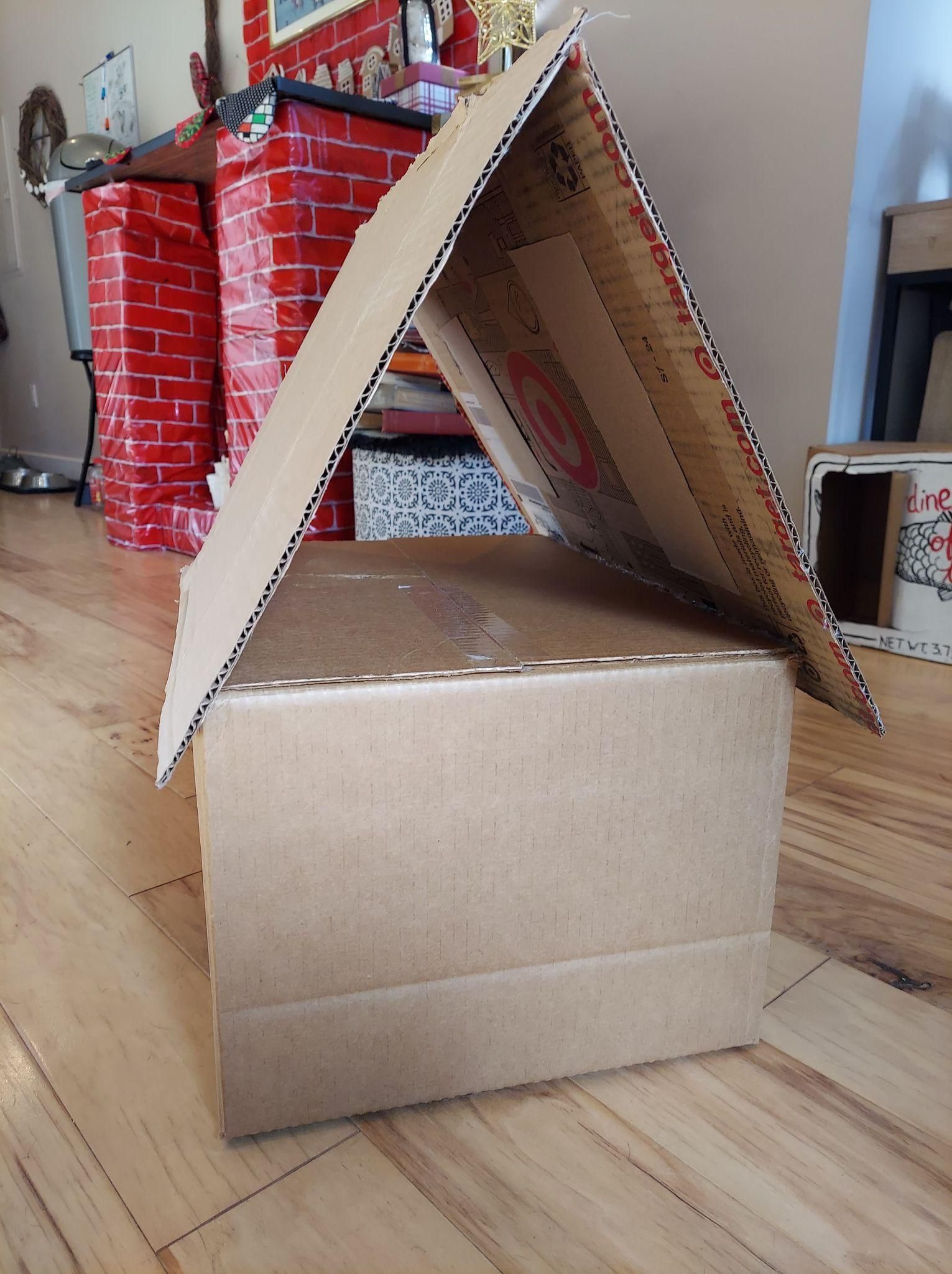 Cardboard Gingerbread Cat House : 12 Steps (with Pictures) - Instructables