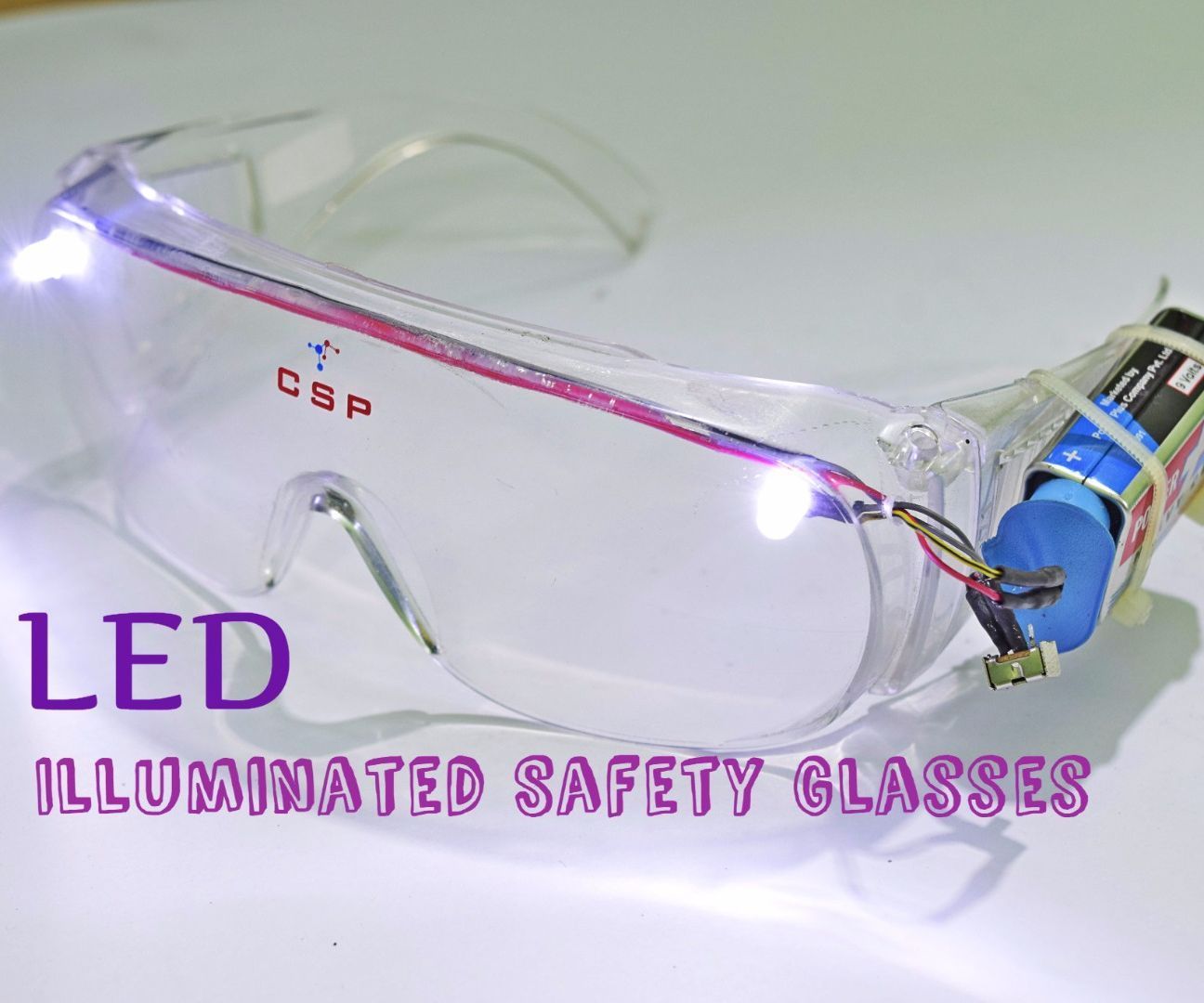LED Illuminated Safety Glasses : 6 Steps (with Pictures) - Instructables