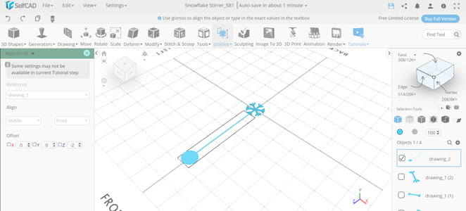How To Create A 3d Snowflake Stirrer In 3d Modelling Software 6 Steps Instructables 4143