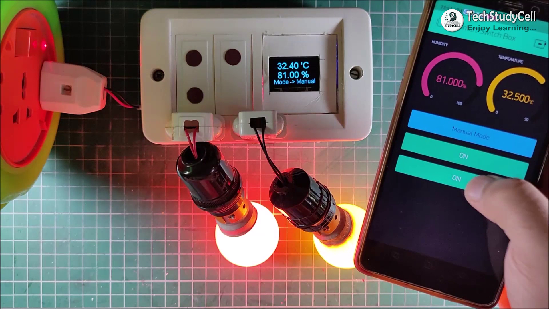 Home Automation With NodeMCU Touch Sensor LDR Temperature Control Relay ...