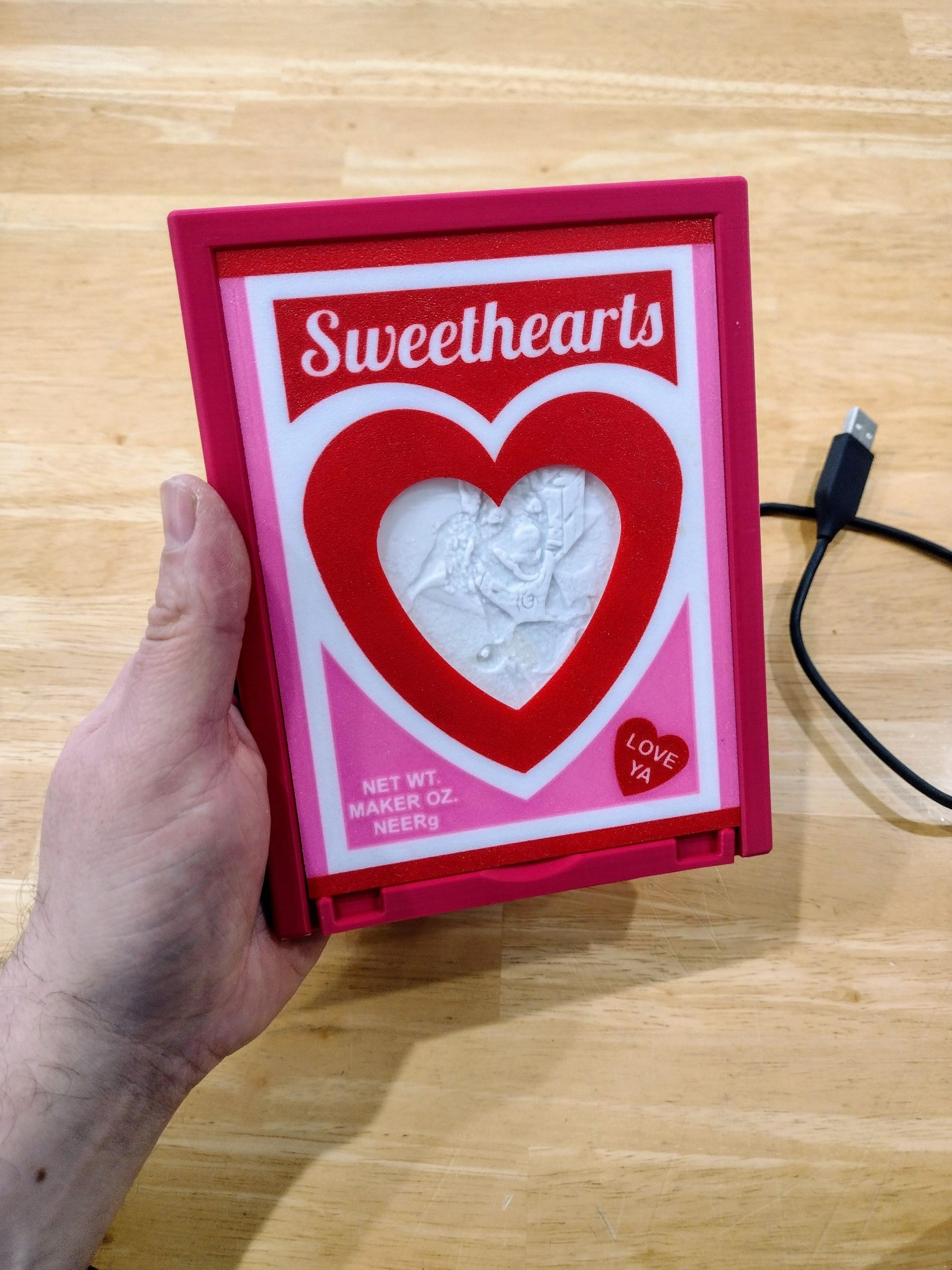 Sweethearts Candy Lightbox W/ Color Lithophane : 5 Steps (with Pictures ...
