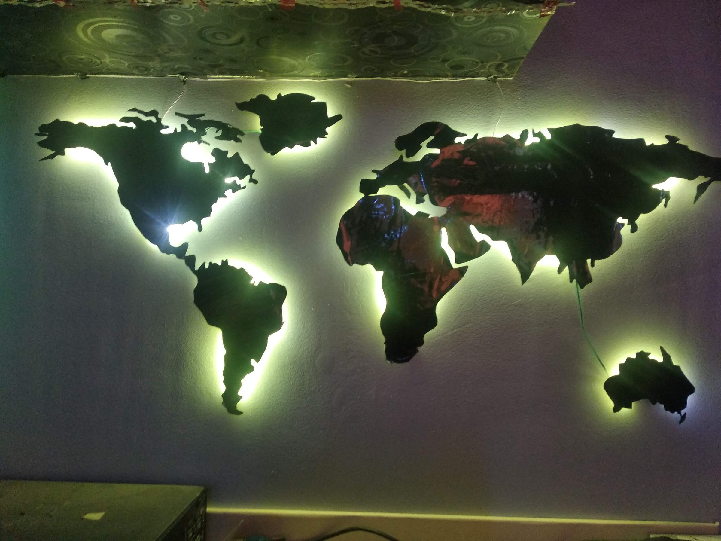 Cardboard World Map With Backlight : 8 Steps - Instructables
