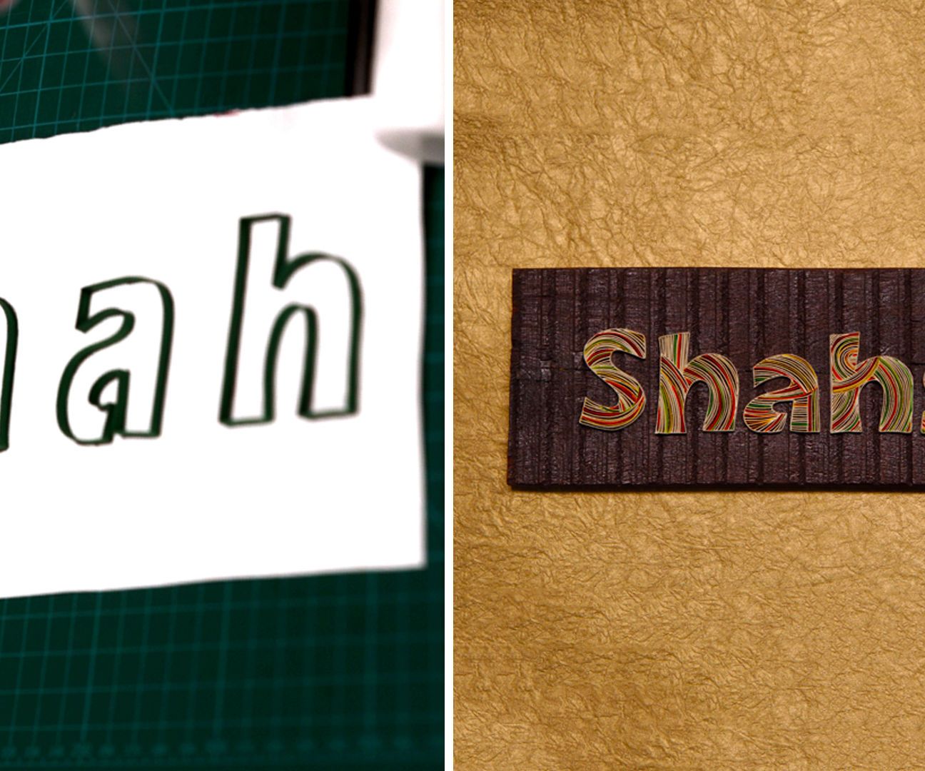 How to Make Personalized Name Plates : Outlining | DIY Quilled Paper ...