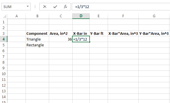 Centroid Formula Sheet