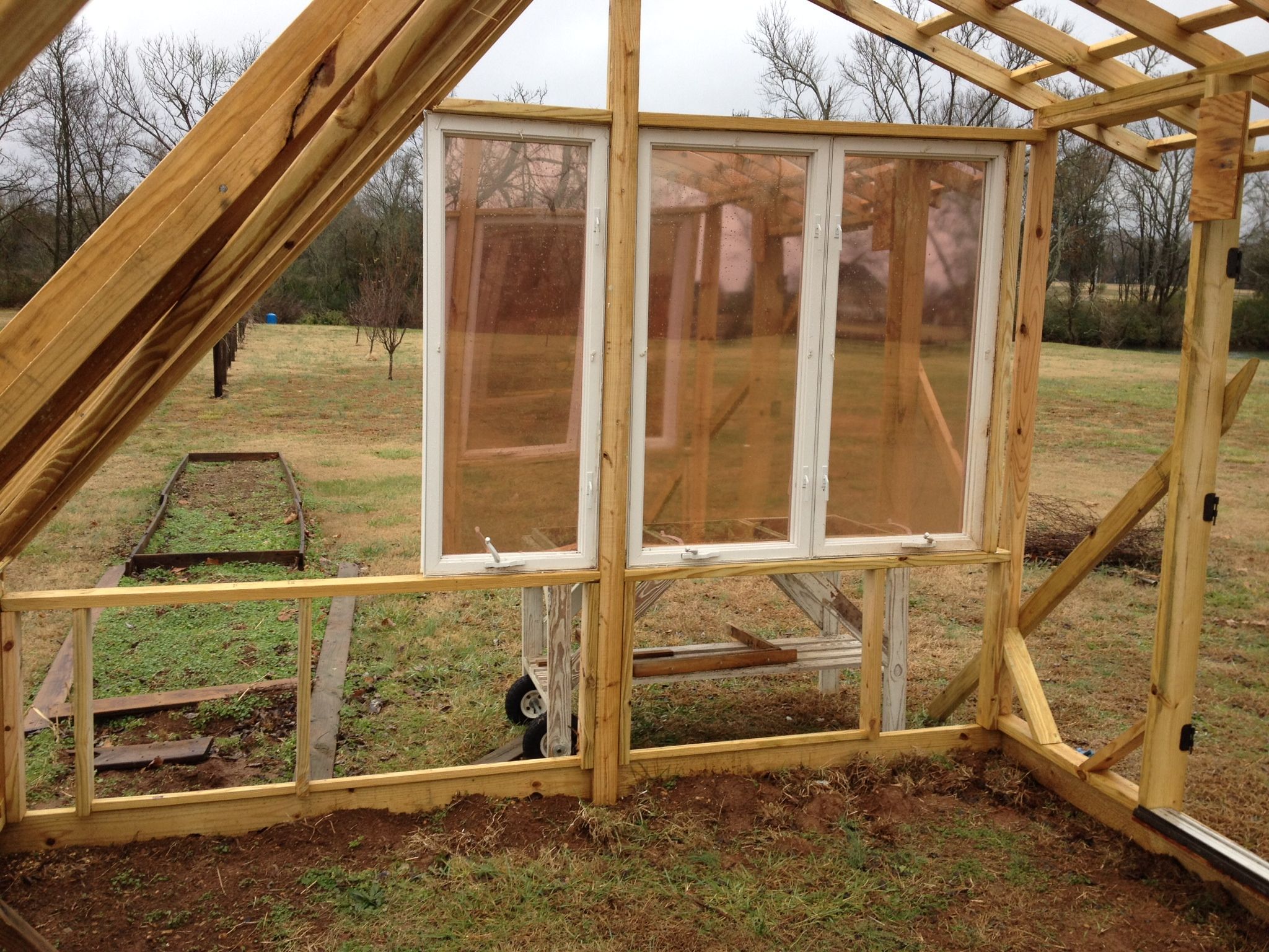 Backyard Greenhouse From Reclaimed Windows : 9 Steps (with Pictures ...