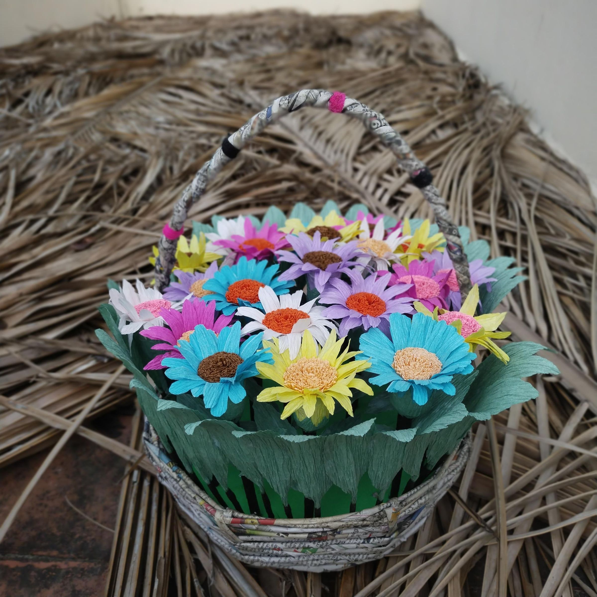 BASKET BOUQUET OF PAPER FLOWERS : 22 Steps (with Pictures) - Instructables