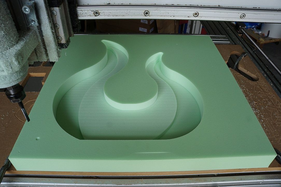 Casting a Concrete Lamp Sculpture With a CNC Milled Styrofoam Mold : 6 ...