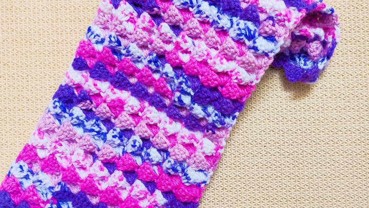 Easiest One Row Repeat Crochet Scarf Pattern : 6 Steps (with Pictures ...