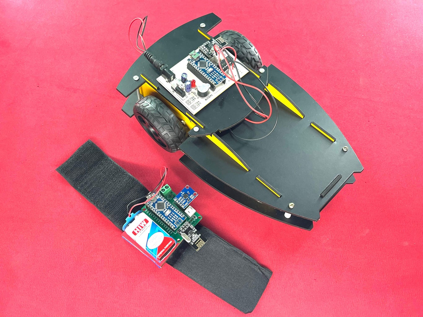 Wireless Hand Gesture Control Car Arduino Based 14 Steps With