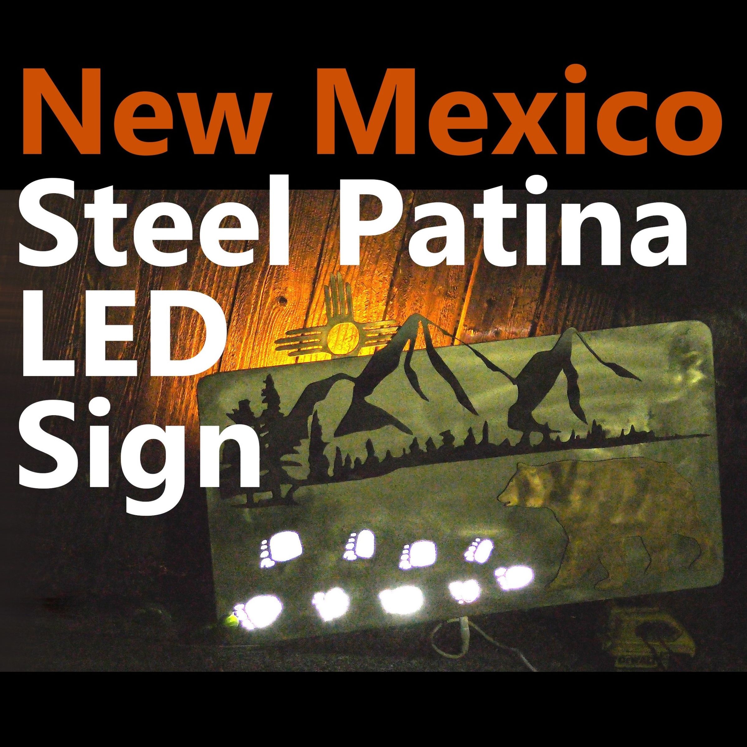 Steel Patina Sign With LEDs : 11 Steps - Instructables