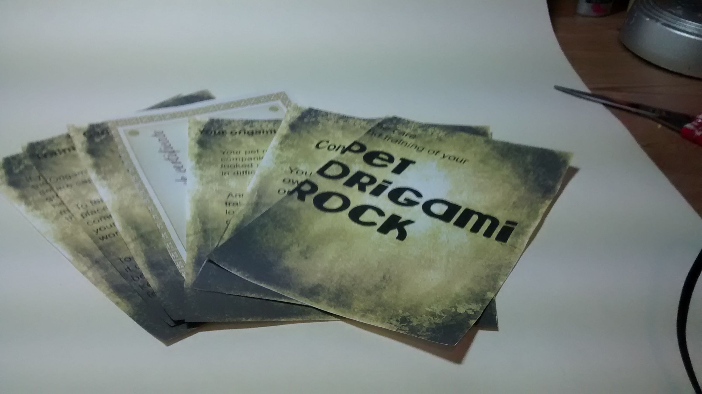 Pet Origami Rock and Manual : 4 Steps - Instructables
