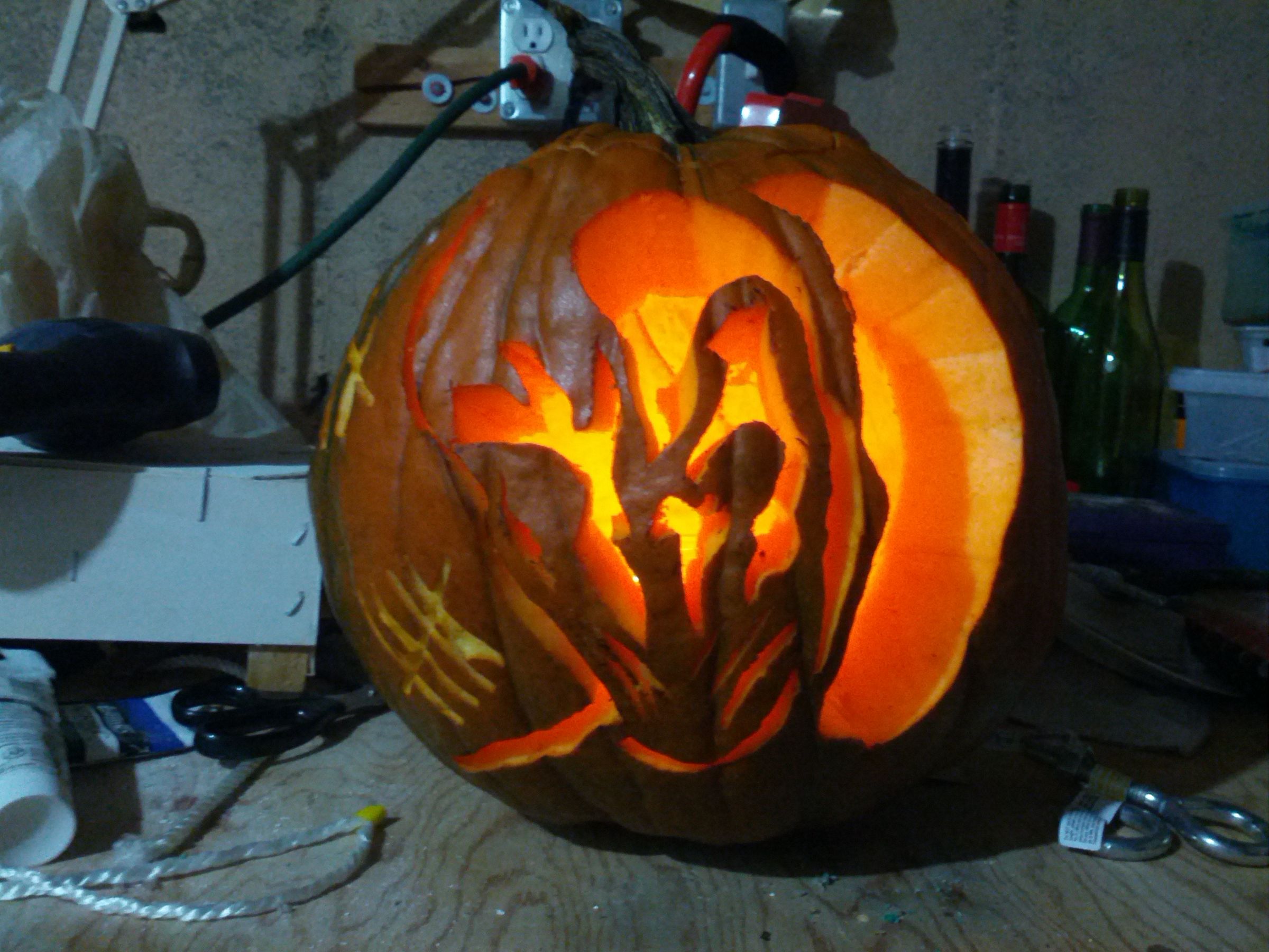 Tardis Stencil Pumpkin