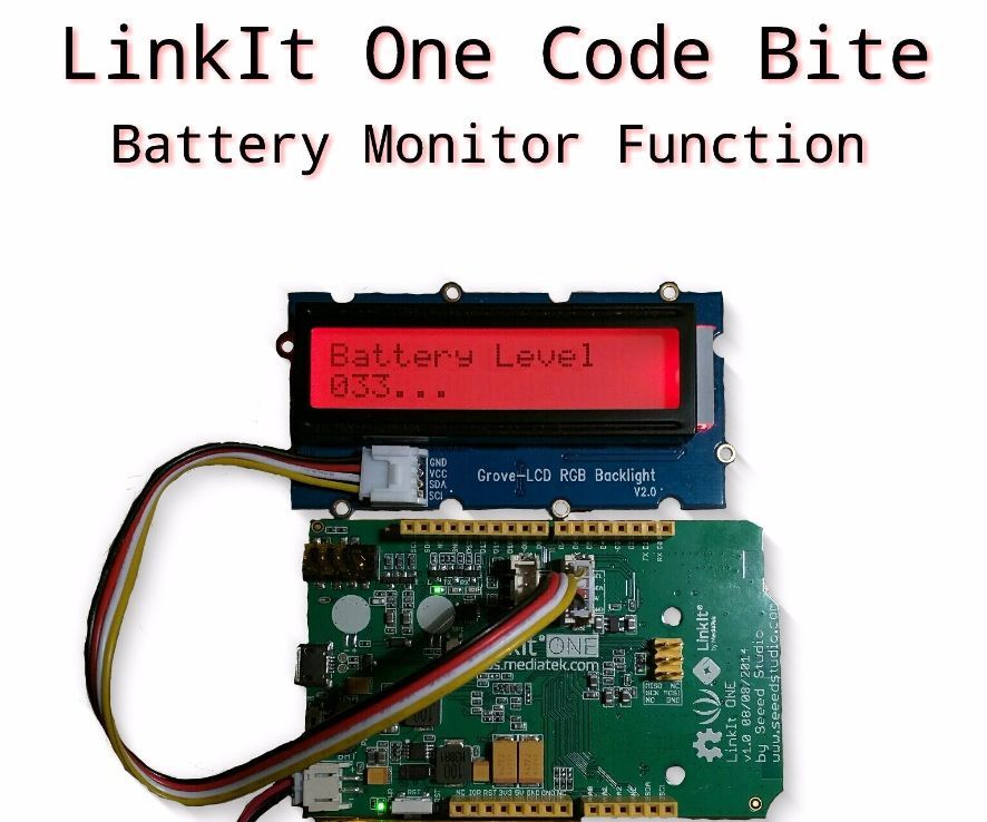 Battery Monitor - LinkIt One Code Bite 1 : 4 Steps - Instructables