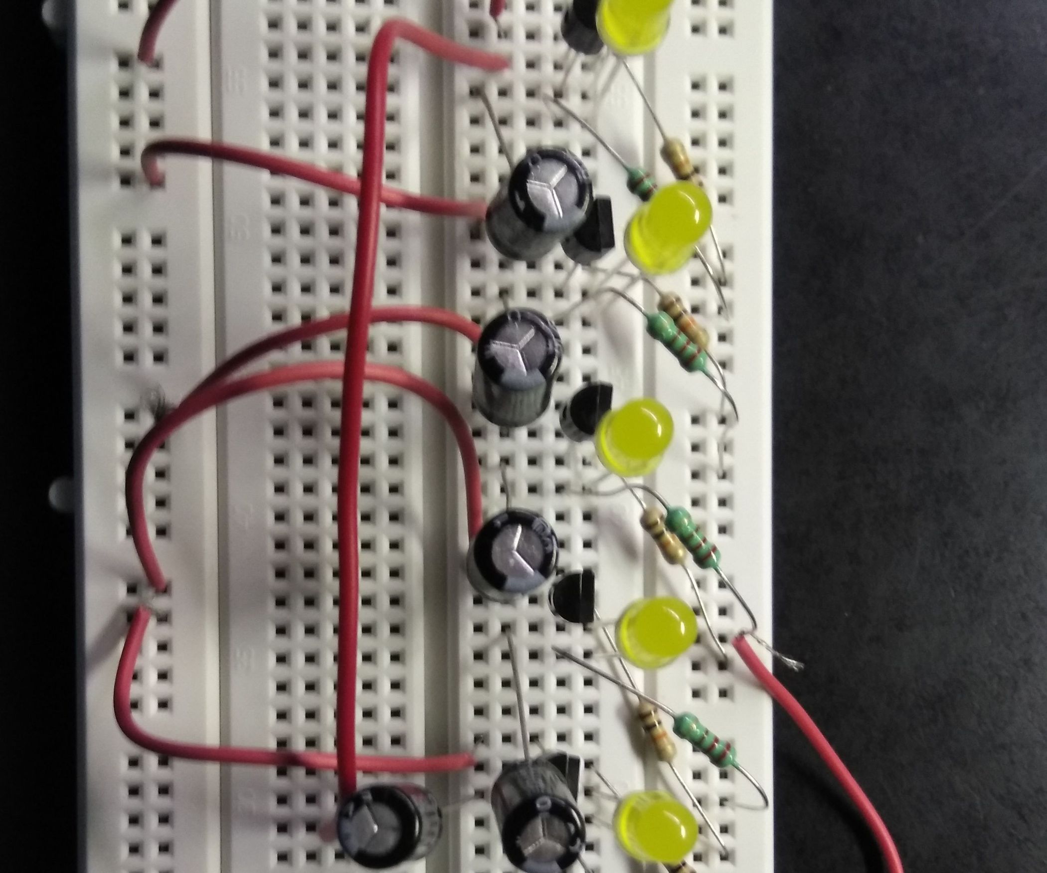 5 LED CHASER USING a TRANSISTOR : 7 Steps (with Pictures) - Instructables