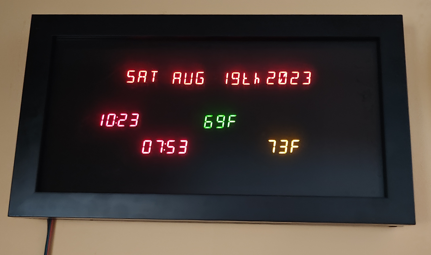 Office Wall Multiclock - Indoor/Outdoor Temp, Date, Local and ...