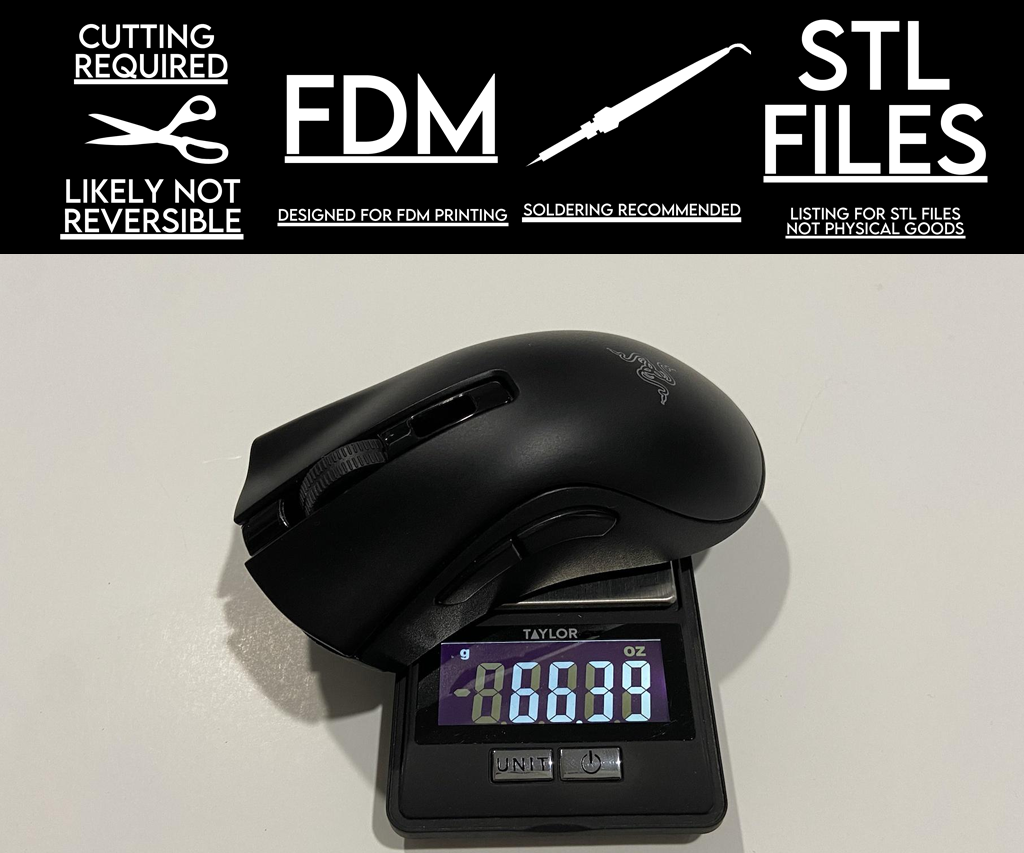 Razer Deathadder Mini V2 Wireless Mouse Mod (G305) : 5 Steps ...
