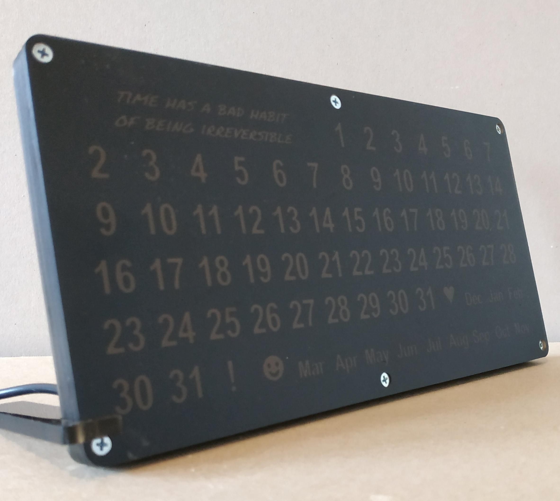 Backlit Automated Perpetual Calendar - a CNC Project : 9 Steps (with ...