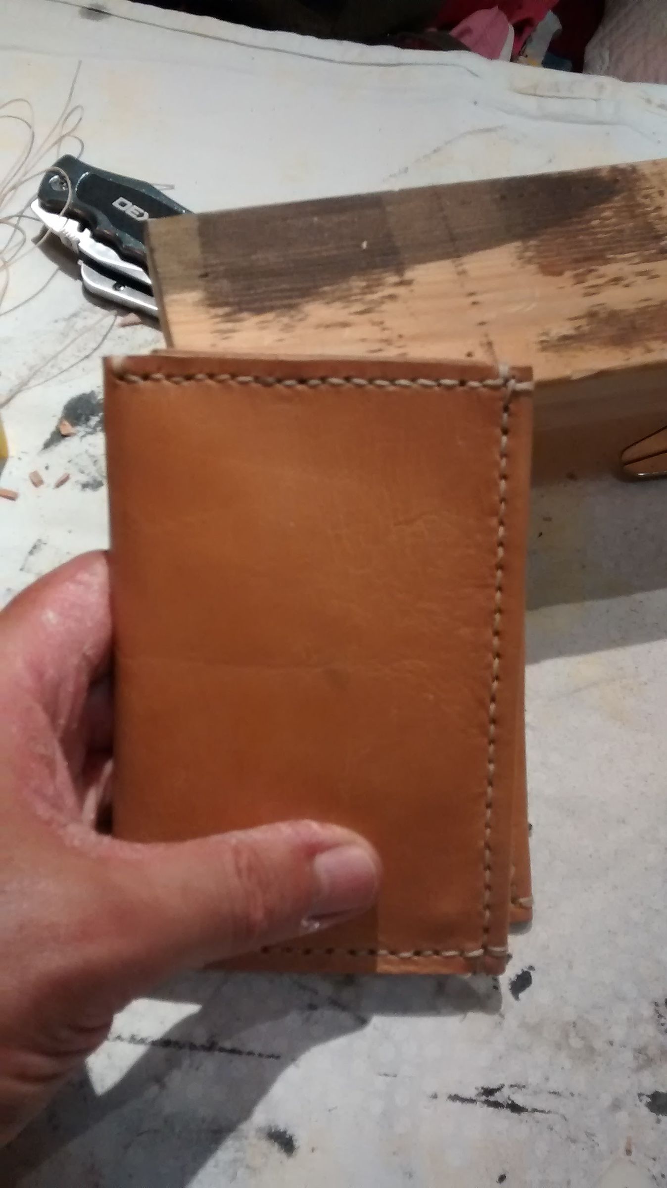 My First Real Leather Wallet - Instructables
