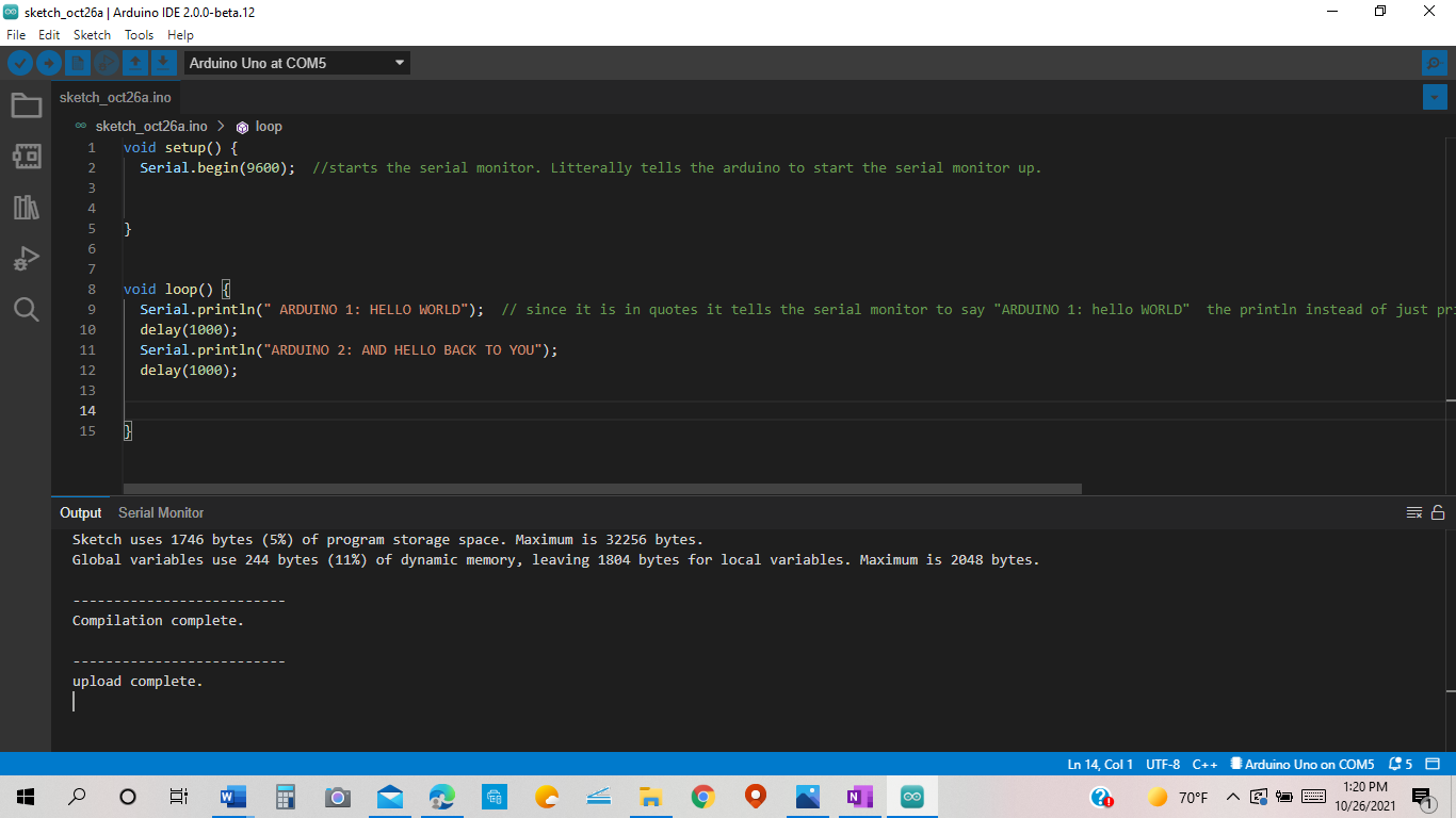 Arduino Beginner Tutorial 3: Using the Serial Monitor : 3 Steps ...