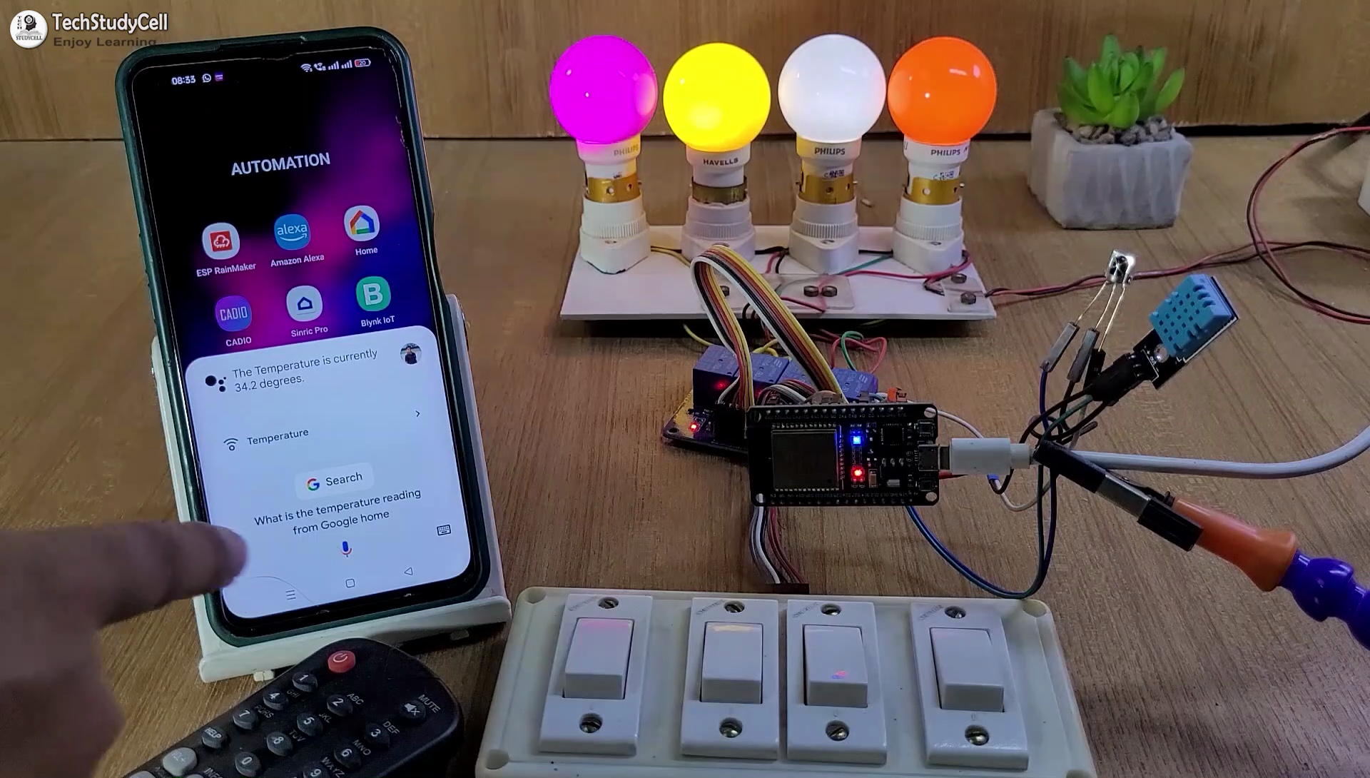 ESP32 Home Automation Using Arduino IoT Cloud Google Assistant : 16 ...