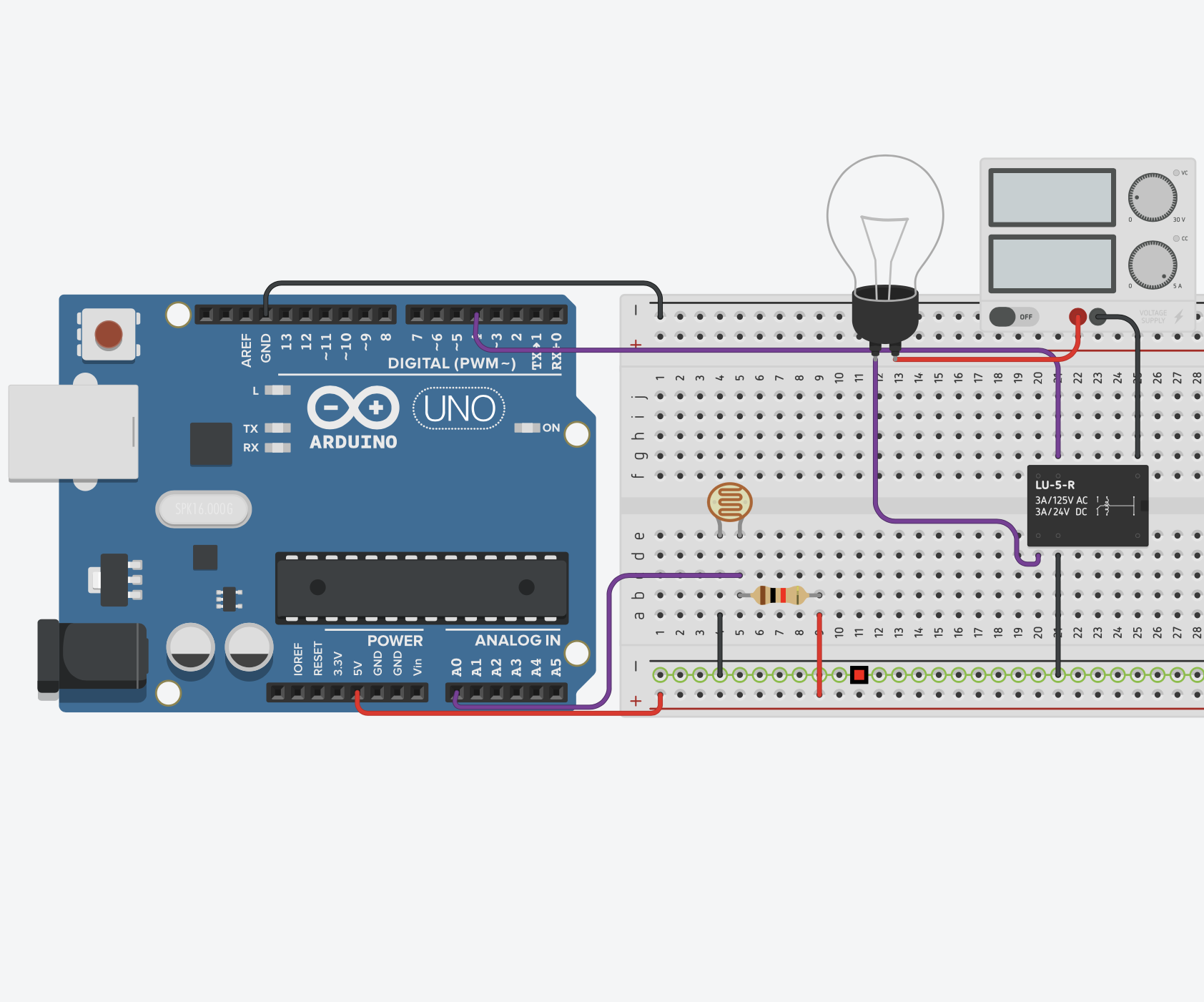Arduino Light Intensity Lamp 3 Steps Instructables
