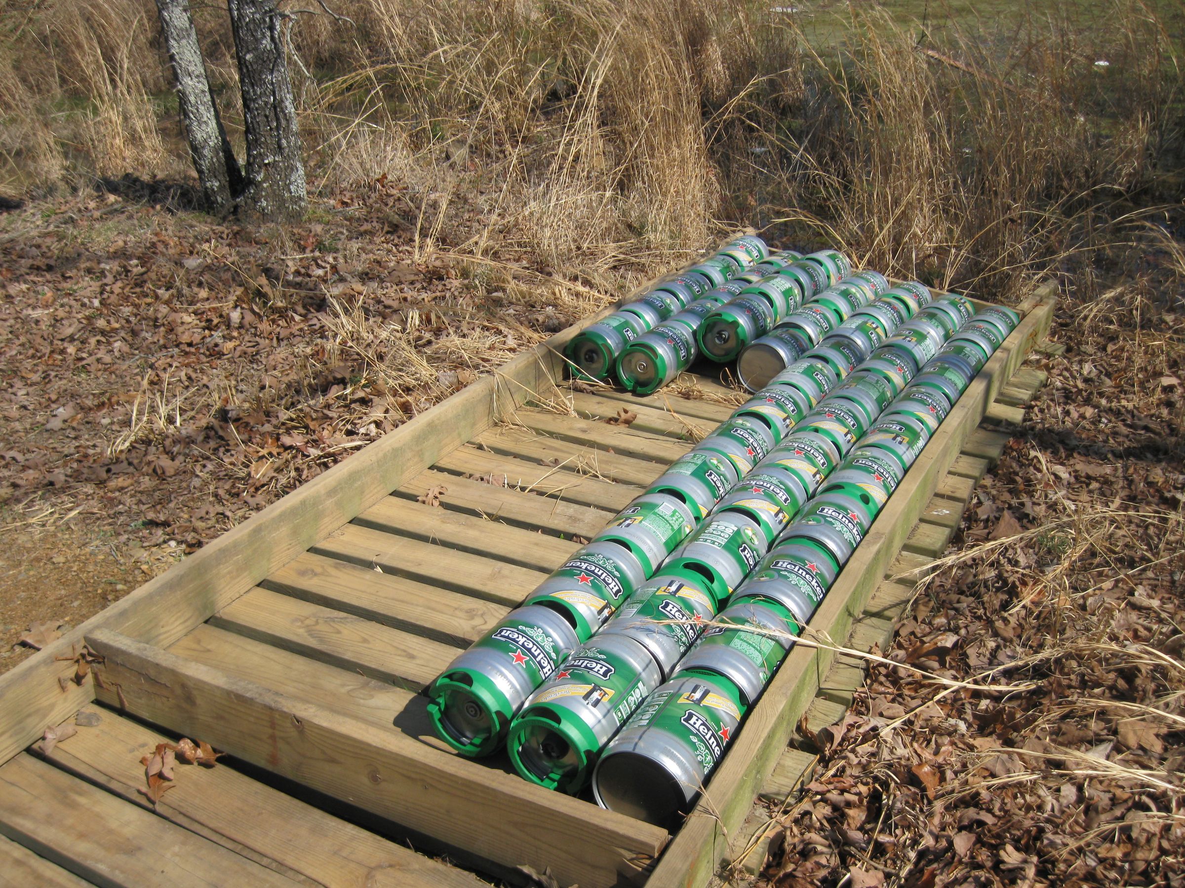 How to Build a Floating Dock Using Heineken Mini Kegs. : 5 Steps (with ...